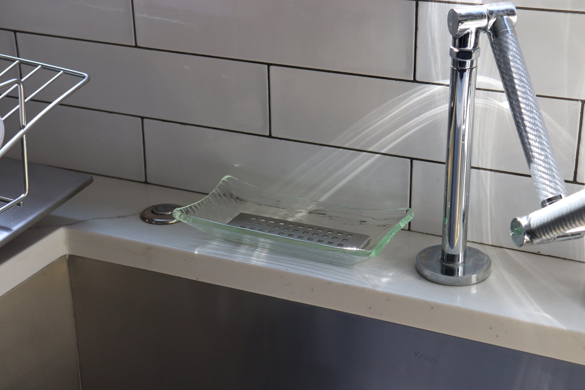 Sponge Holder Tray |Dish Scrubber Holder for Kitchen Sink - Zojila